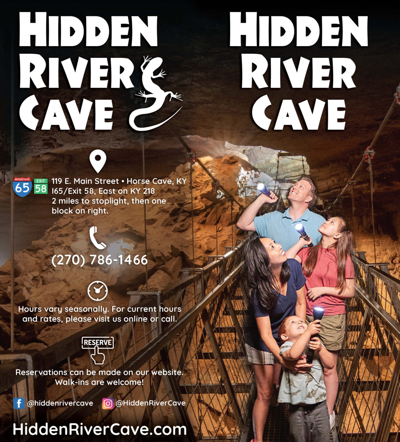 Hidden River Cave Brochure Photoshop Editing - DLS Graphics